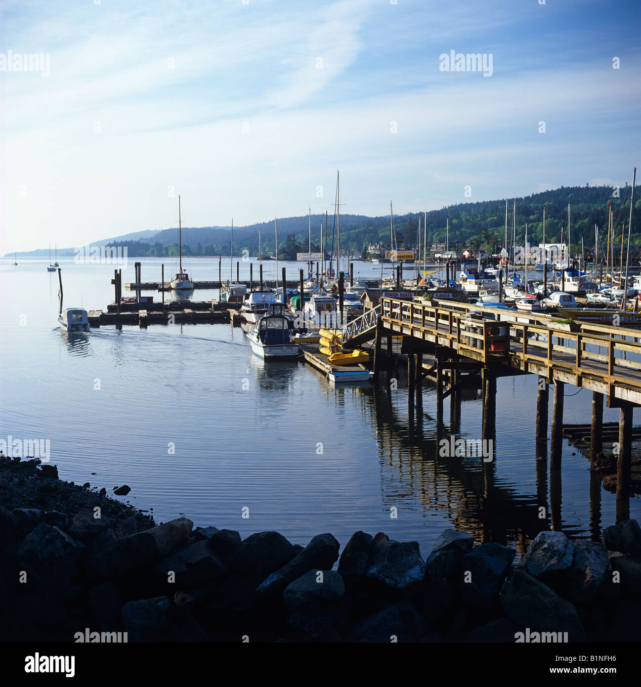 Ganges harbour at Saltspring, Gulf Islands, B.C. Canada Stock Photo - Alamy