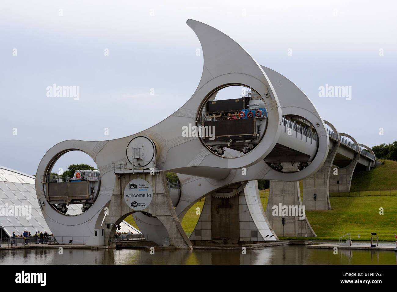 The Falkirk Wheel, Forth and Clyde Canal and Union Canal, Falkirk ...