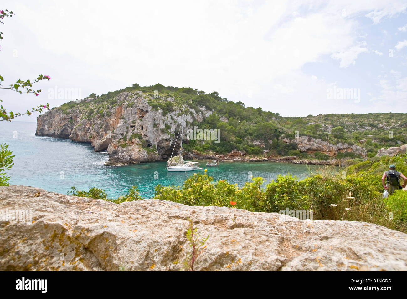 Cales Coves Beach and Talaoitic Necropolis Menorca Minorca Stock Photo ...