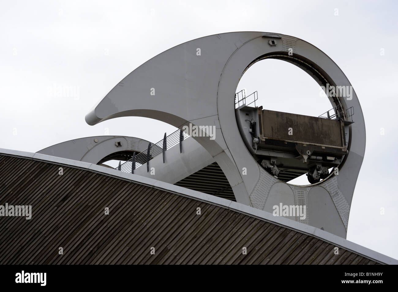 The Falkirk Wheel, (detail). Forth and Clyde Canal and Union Canal ...