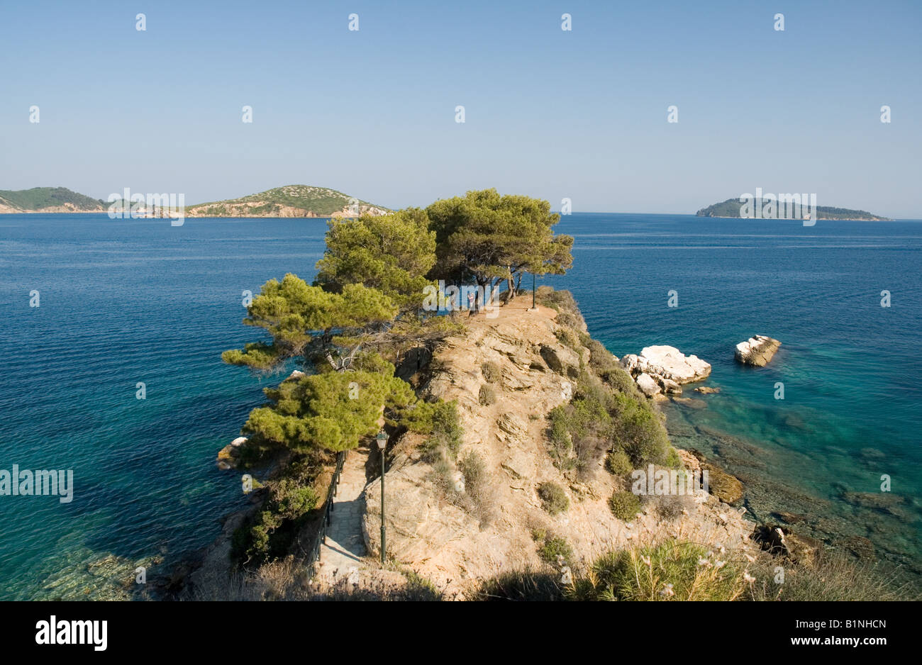 Cape Plakes Skiathos Town Skiathos Greece Stock Photo - Alamy