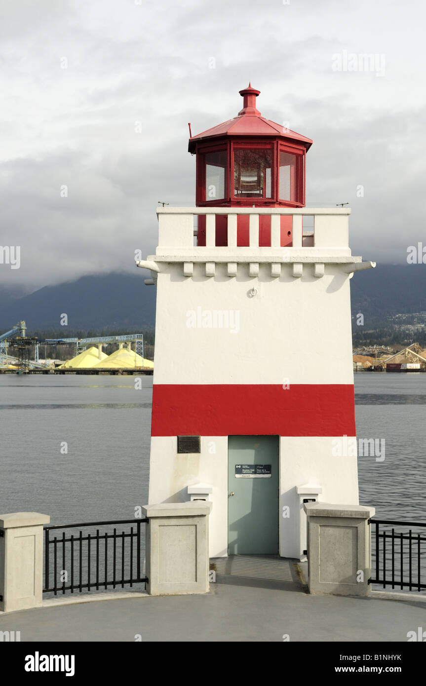 Brockton Point Lighthouse an automated light on a point overlooking the ...
