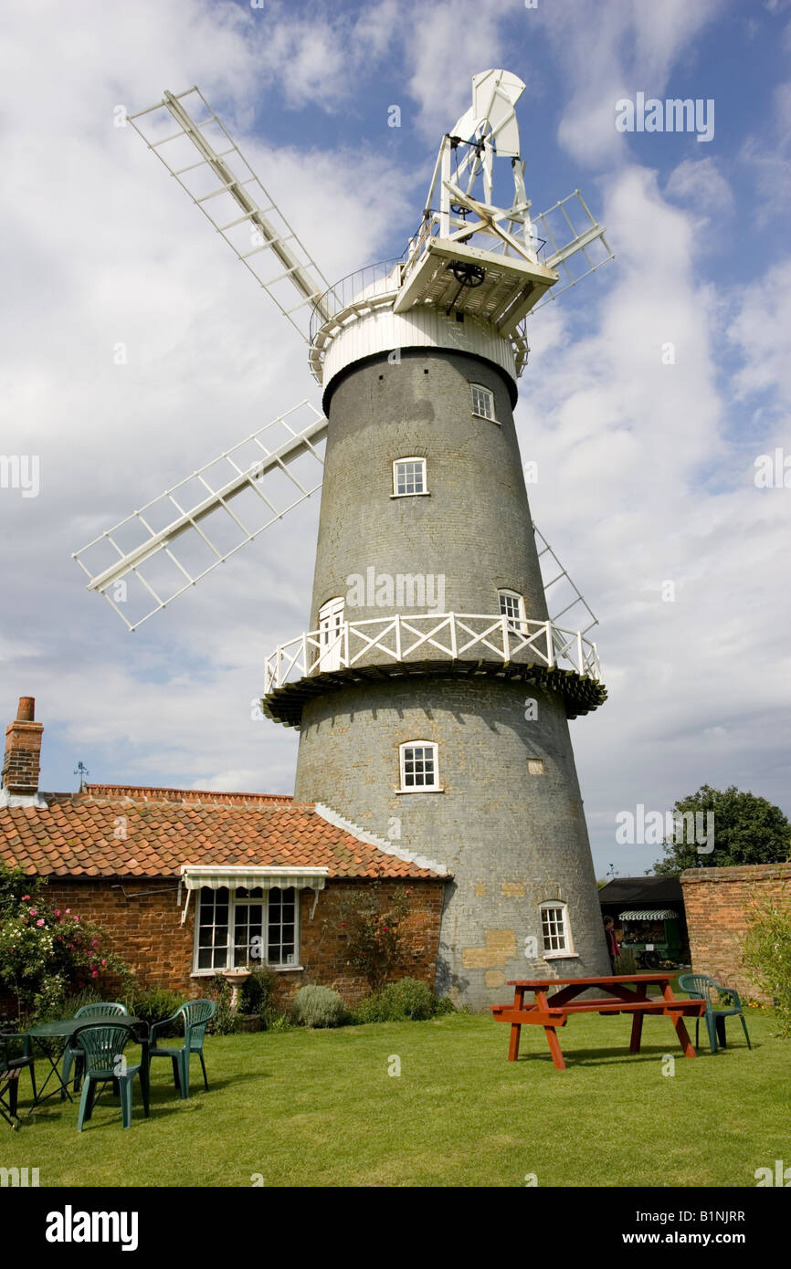 Great Bircham working windmill near Kings Lynn Norfolk UK Stock Photo ...