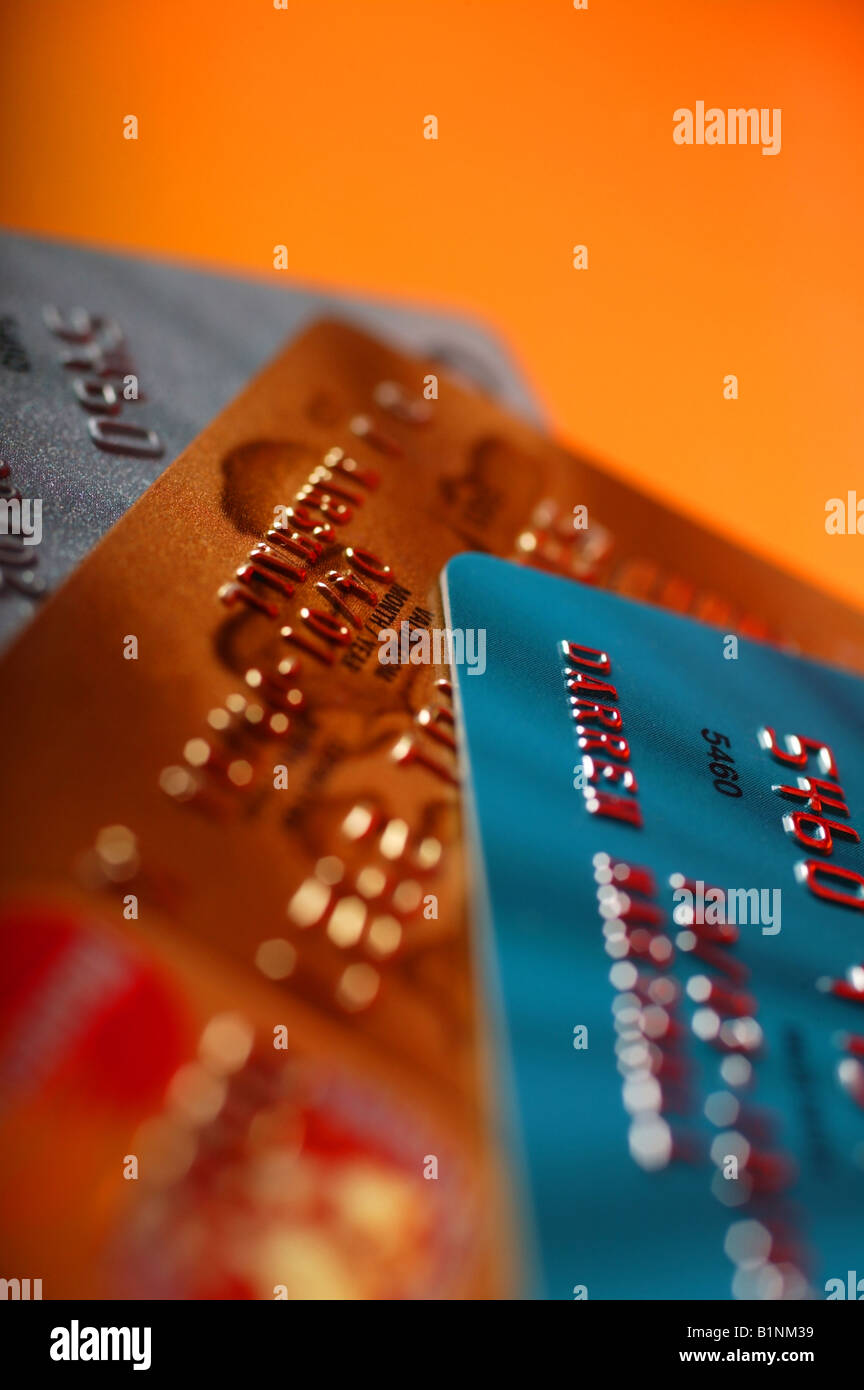 Personal finance banking credit card debit card switch card Stock Photo ...