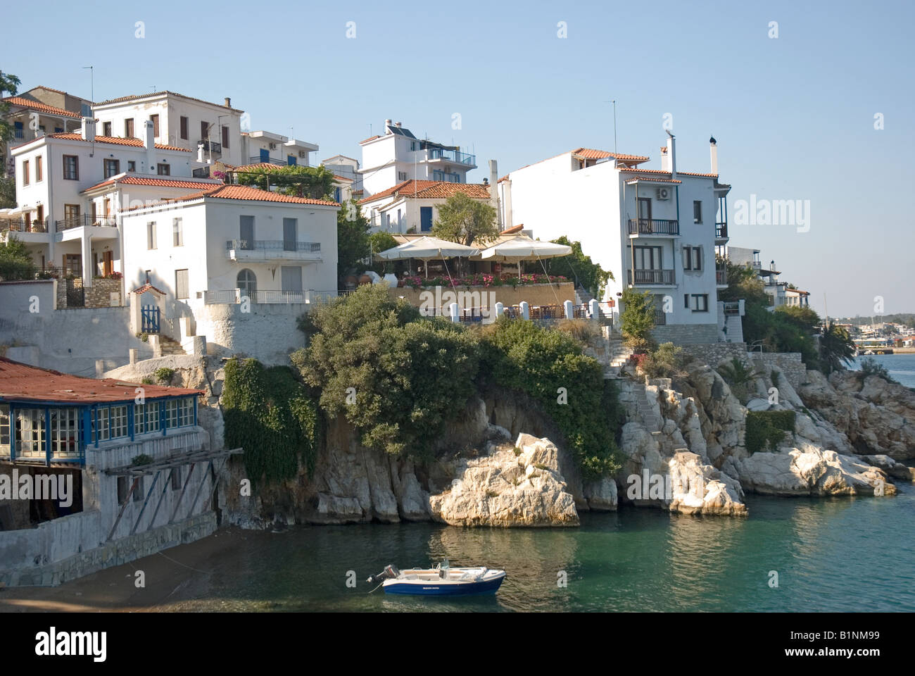 Plakes, Skiathos Town Skiathos Greece Stock Photo - Alamy