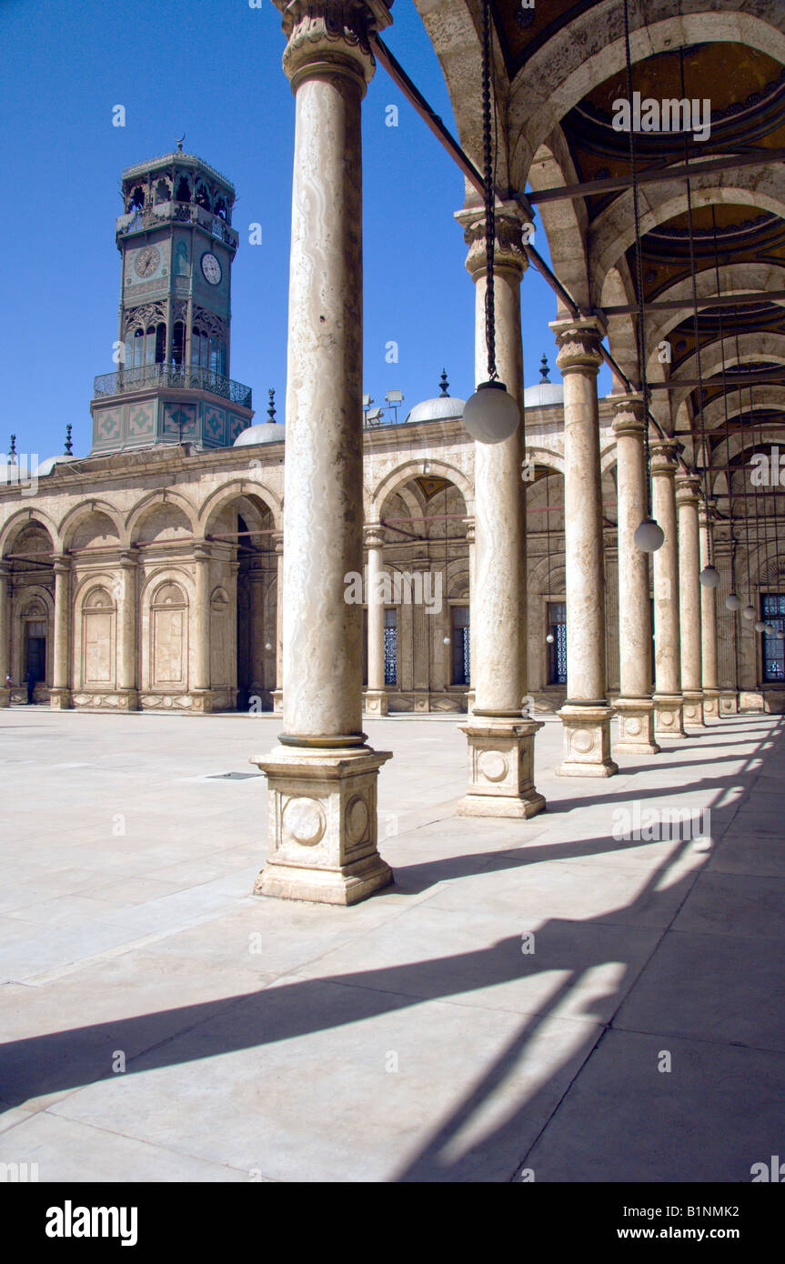 The courtyard of the Mosque of Mohammad Ali or the Alabaster mosque at ...