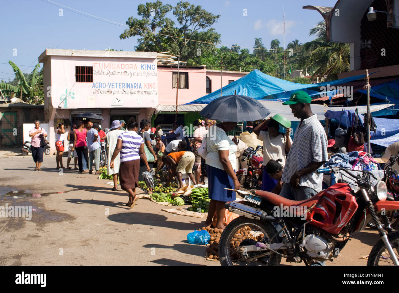 local market in Samana Dominican Republic Stock Photo - Alamy