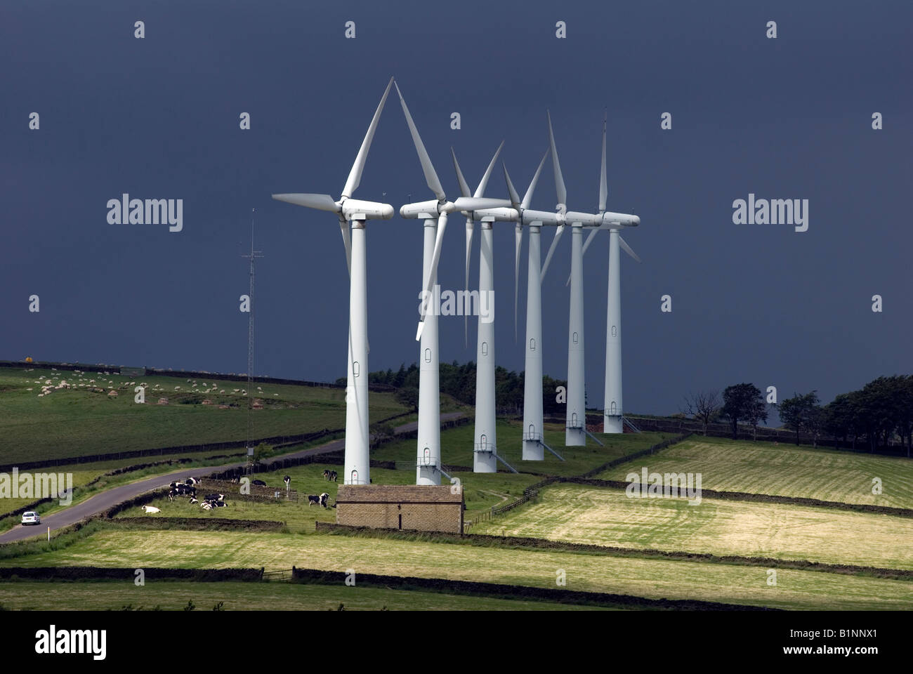 Wind turbines, Penistone wind farm Stock Photo - Alamy