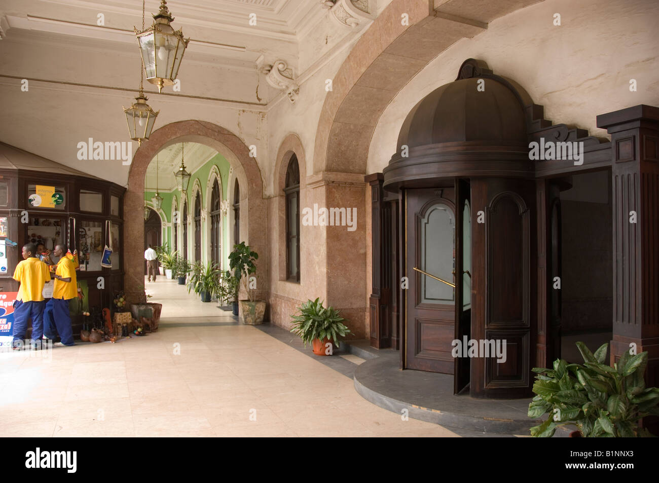 Restored gallery and entrance of the colonial central railway station ...