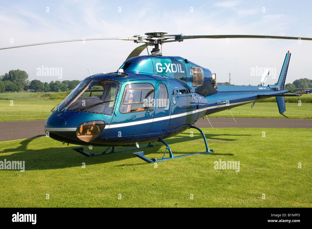 Eurocopter AS355N Ecureuil 11 G-XOIL on the ground at Breighton ...