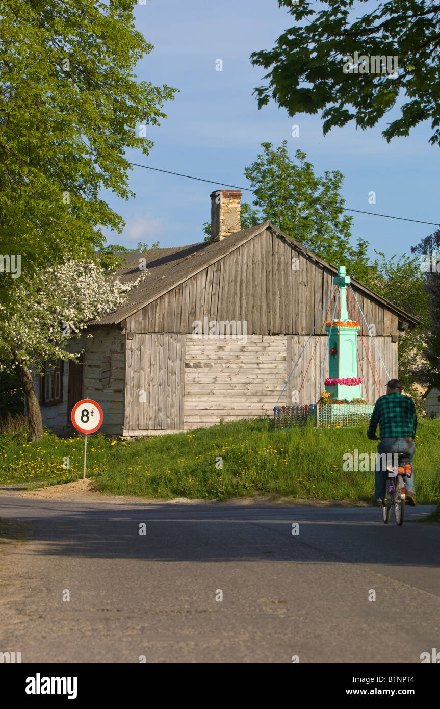 Street scene in small village Osiny Poland Stock Photo - Alamy