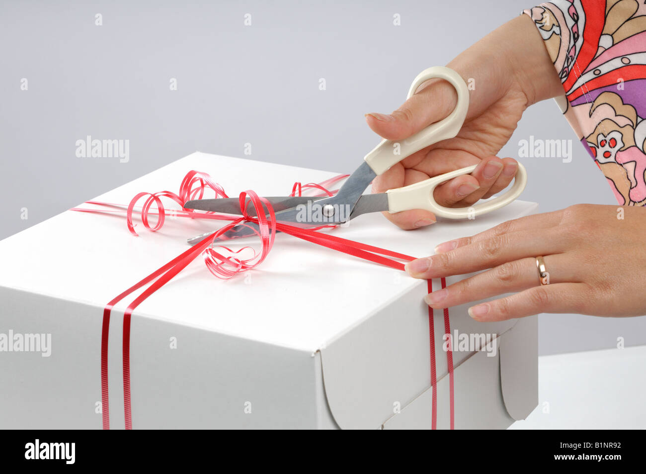 Cake in a box Stock Photo - Alamy