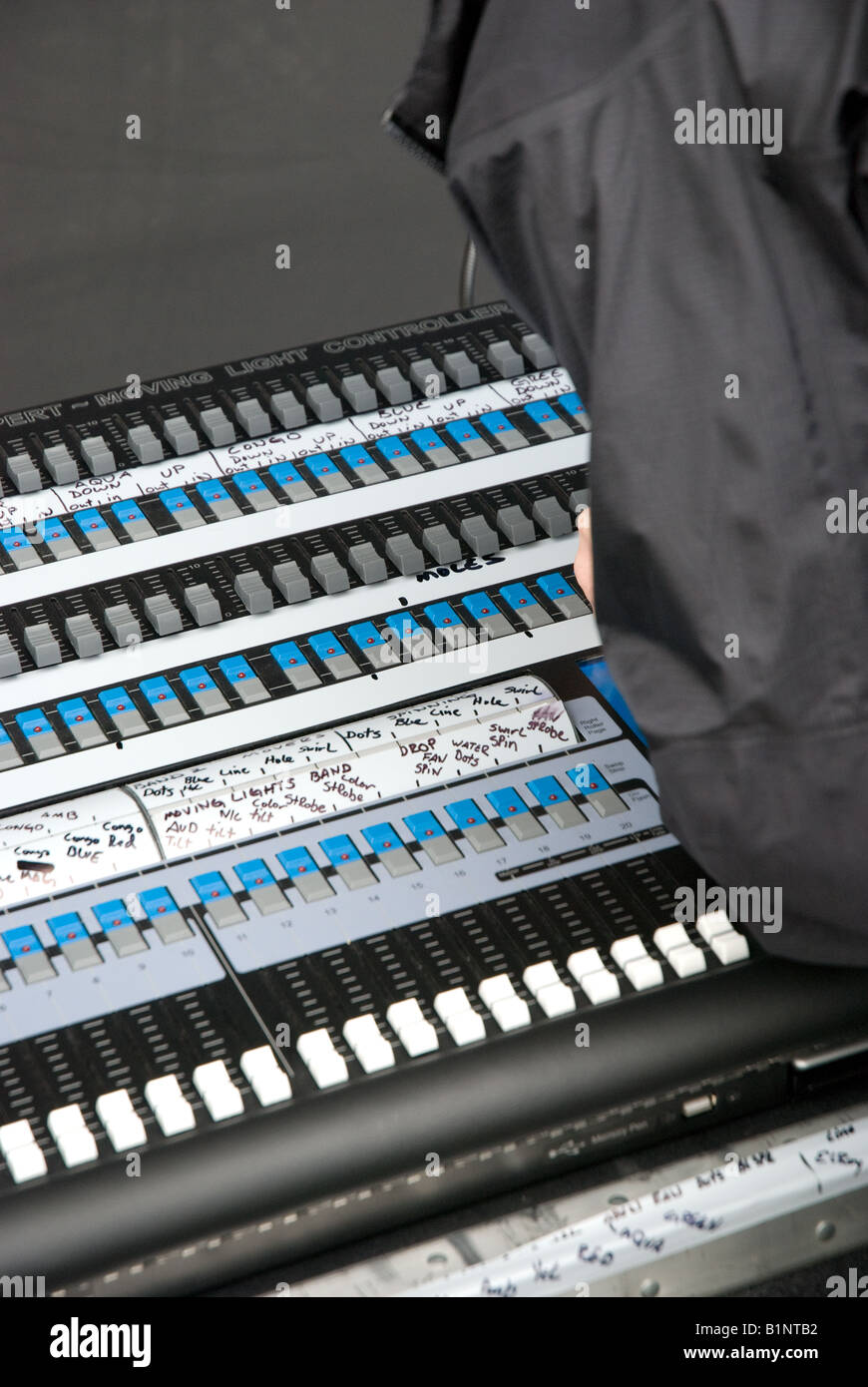 Sound engineer at sound desk Stock Photo - Alamy