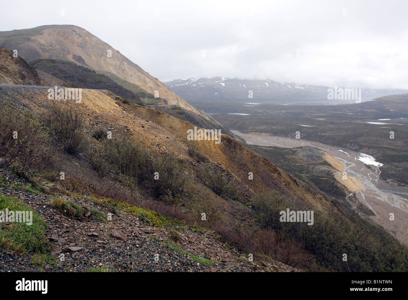 Polychrome pass, Denali National Park, Alaska, USA Stock Photo - Alamy