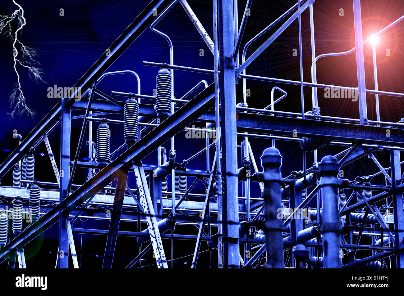 Substation night hi-res stock photography and images - Alamy