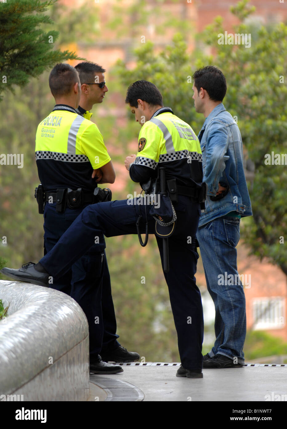 Spanish Police, Barcelona, Spain Stock Photo - Alamy