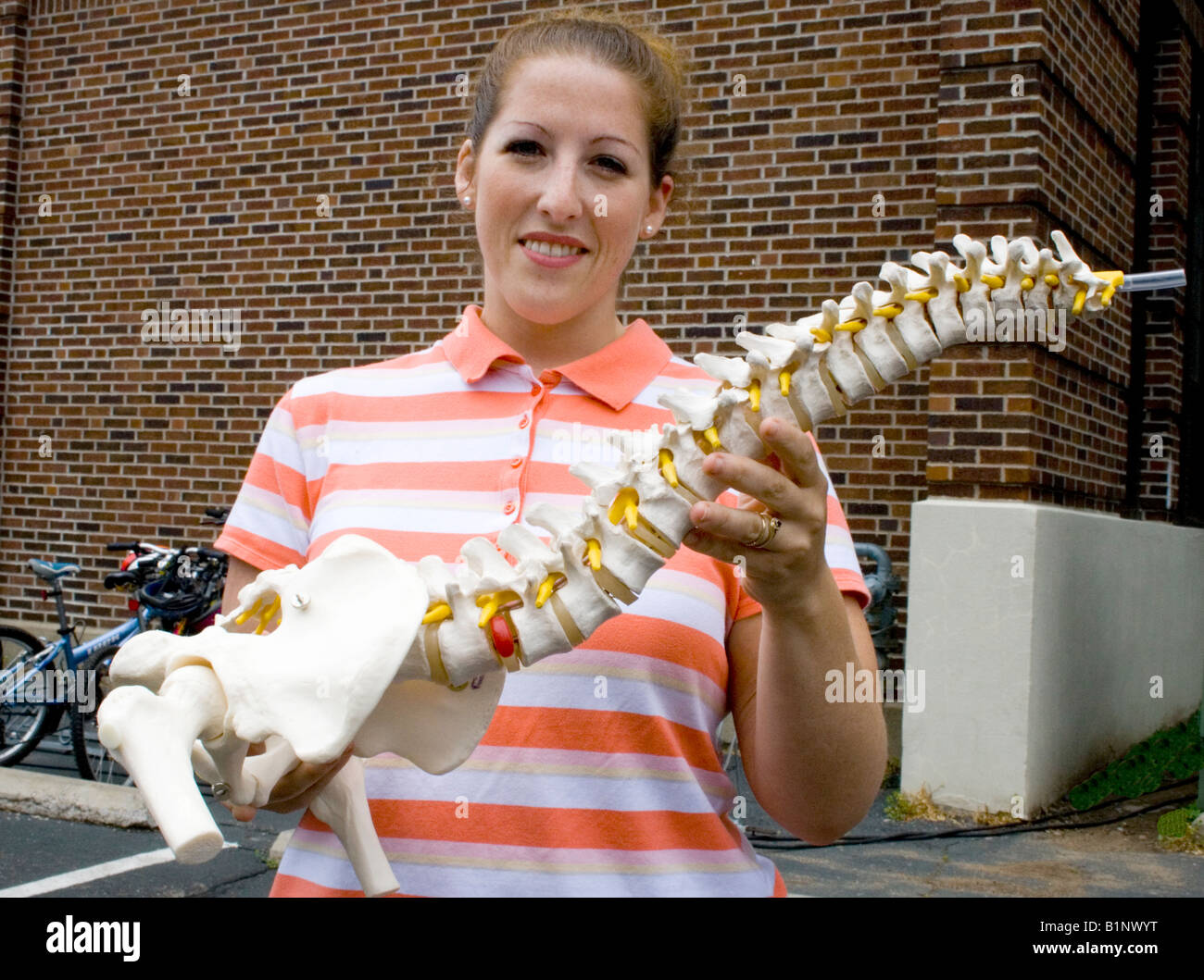 Hip and spine skeleton demonstration. Grand Old Day Street Fair St Paul ...