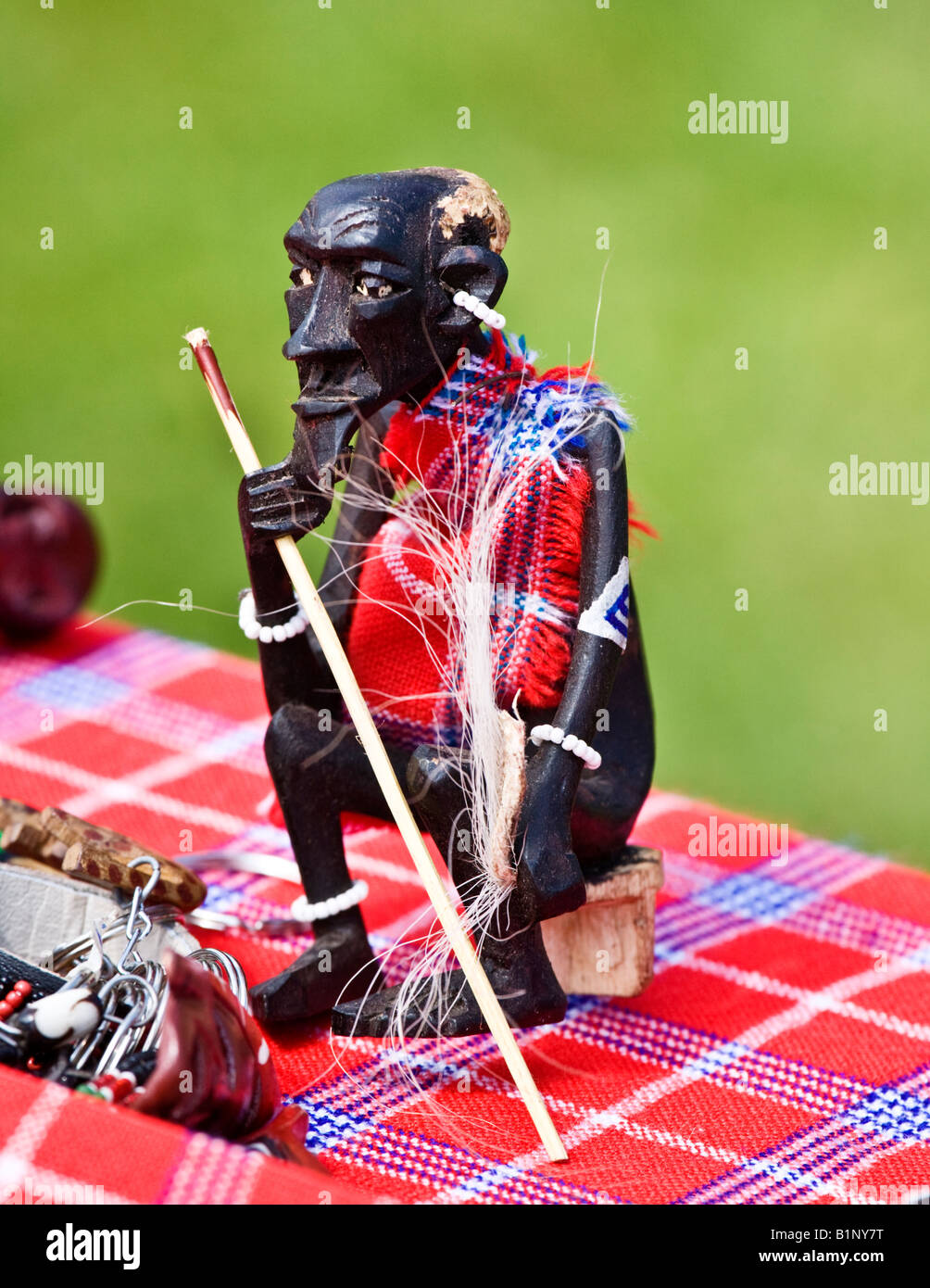 Traditional hand carved African Maasai wooden figure Stock Photo - Alamy