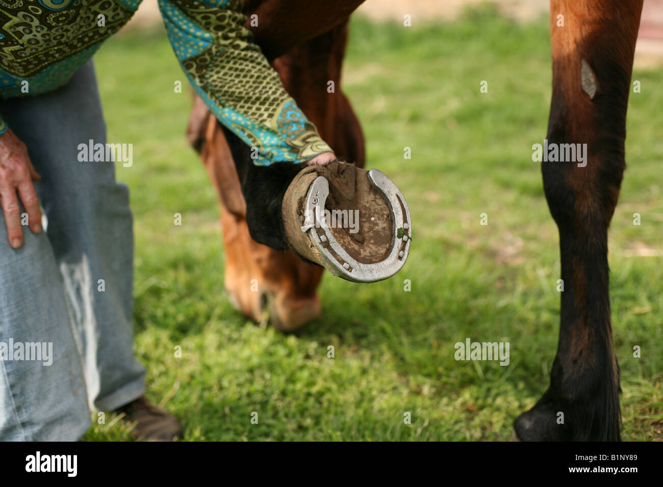 Woman lift the foot hi-res stock photography and images - Alamy