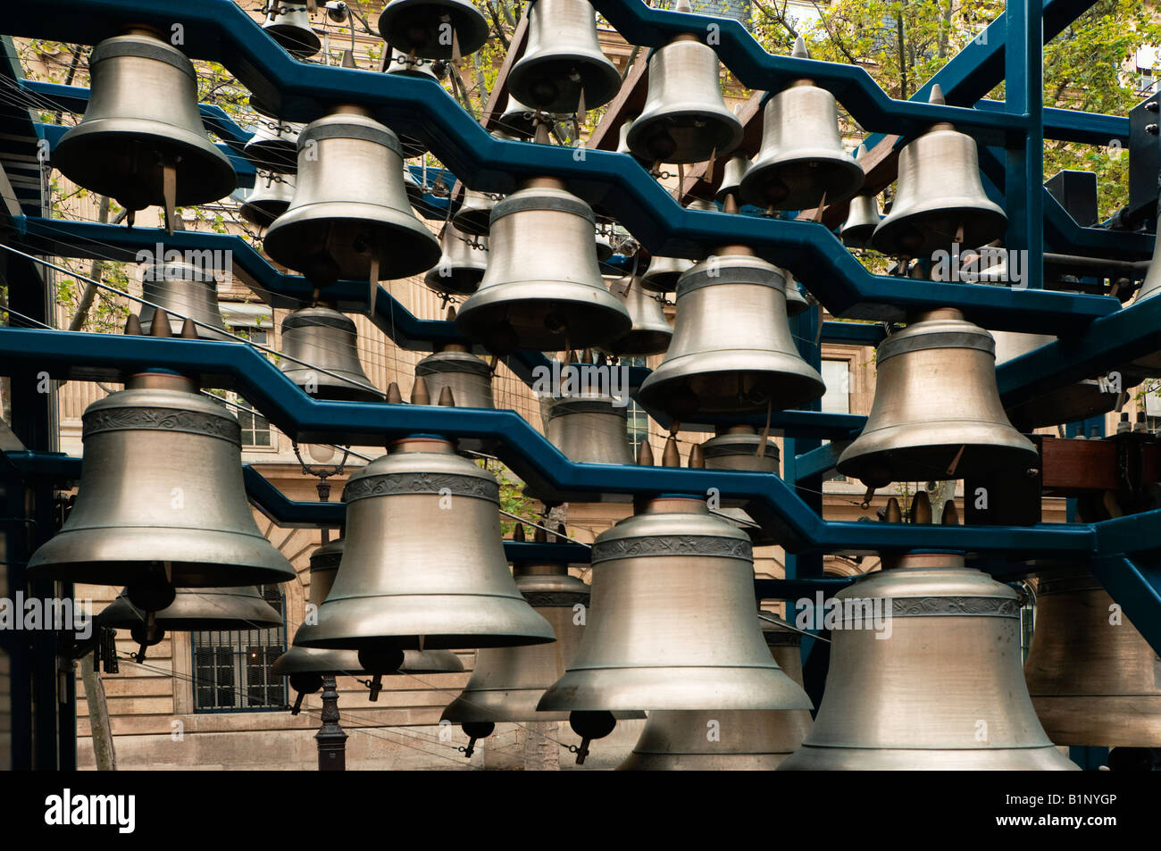 Bells in a square in Paris Stock Photo - Alamy