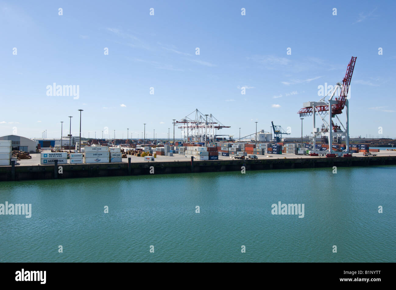 Containers at Dunkerque port France Stock Photo - Alamy