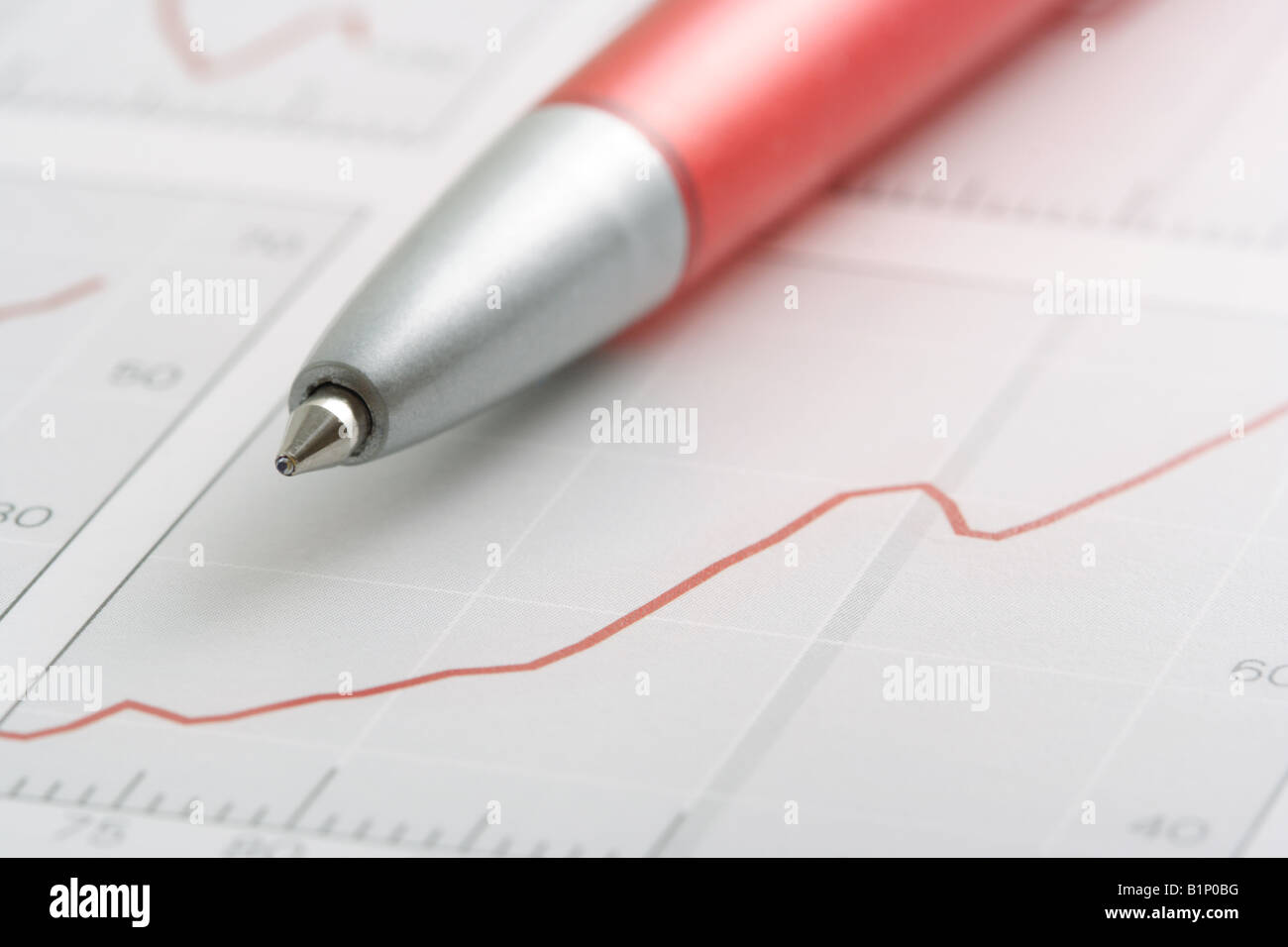 pen on graph Stock Photo - Alamy