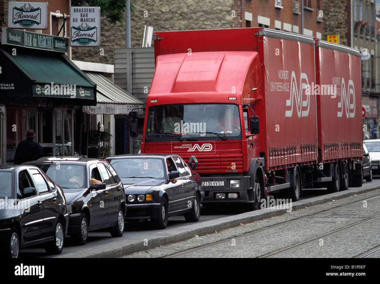 Lorry, traffic, city street, Strasbourg, France Stock Photo - Alamy