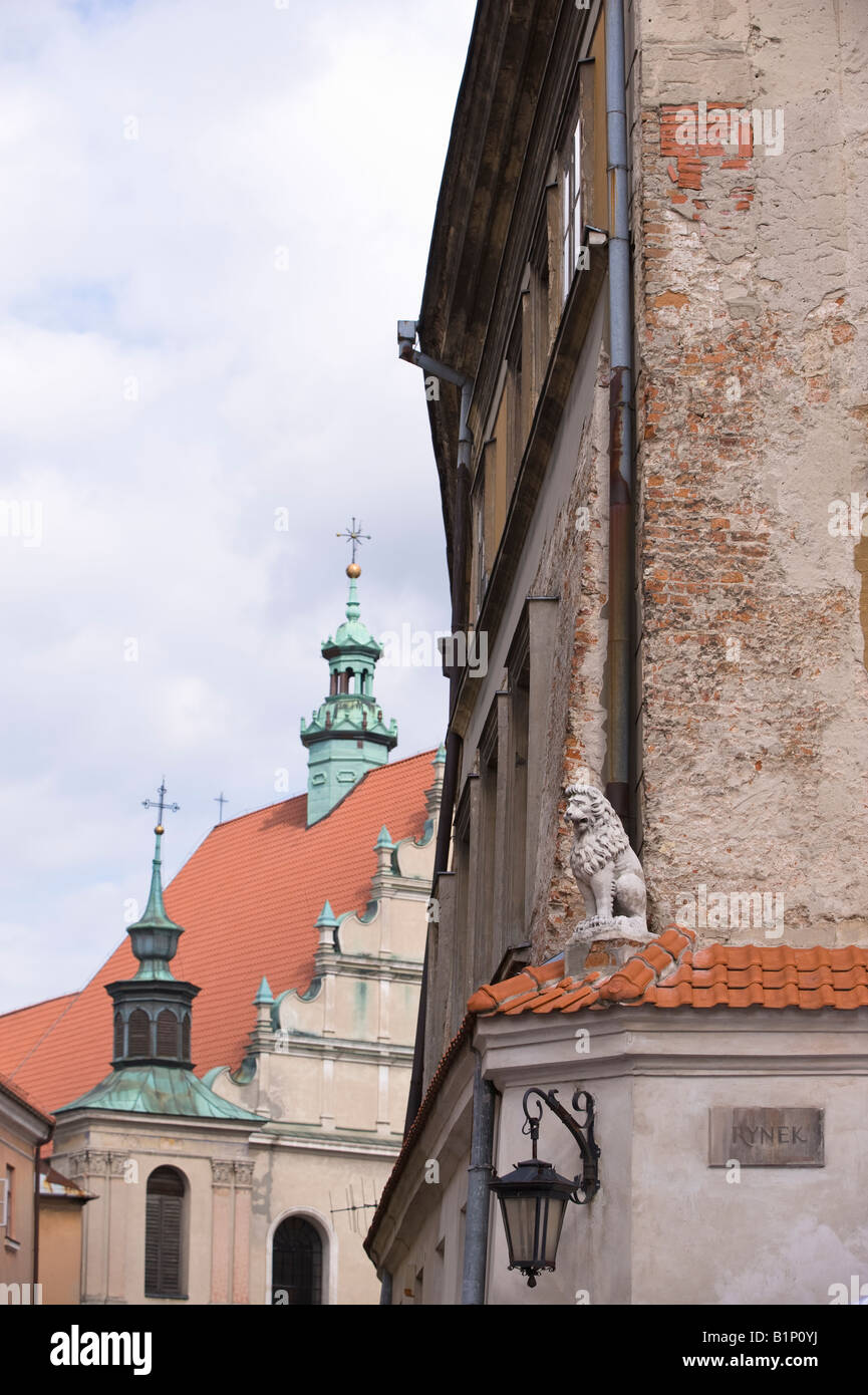 Architecture detail of Old Town Lublin Poland Stock Photo - Alamy
