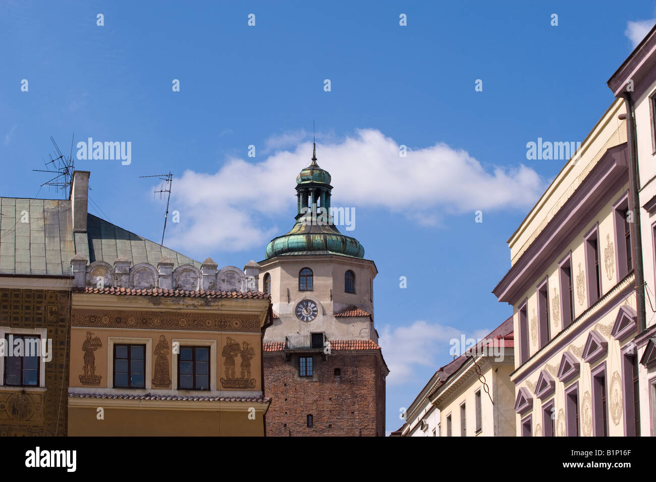 Architecture of Old Town Lublin Poland Stock Photo - Alamy