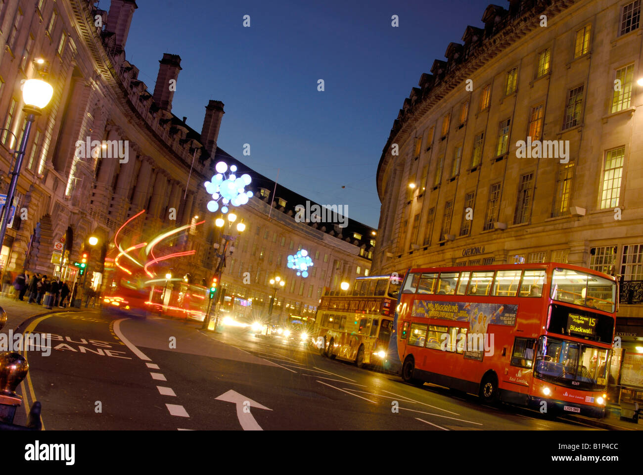 Regent Street London at night Stock Photo - Alamy