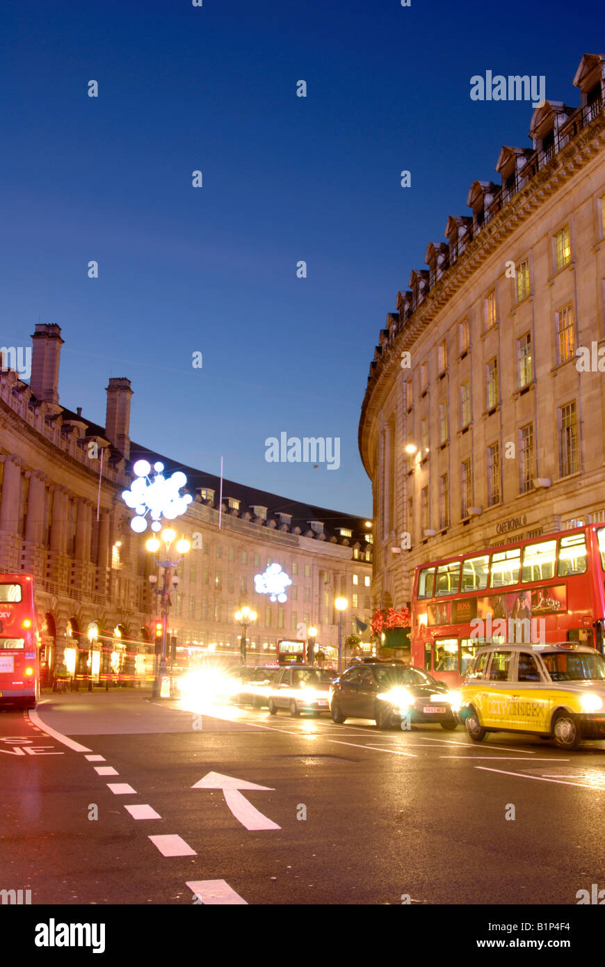 Regent Street London at night Stock Photo - Alamy