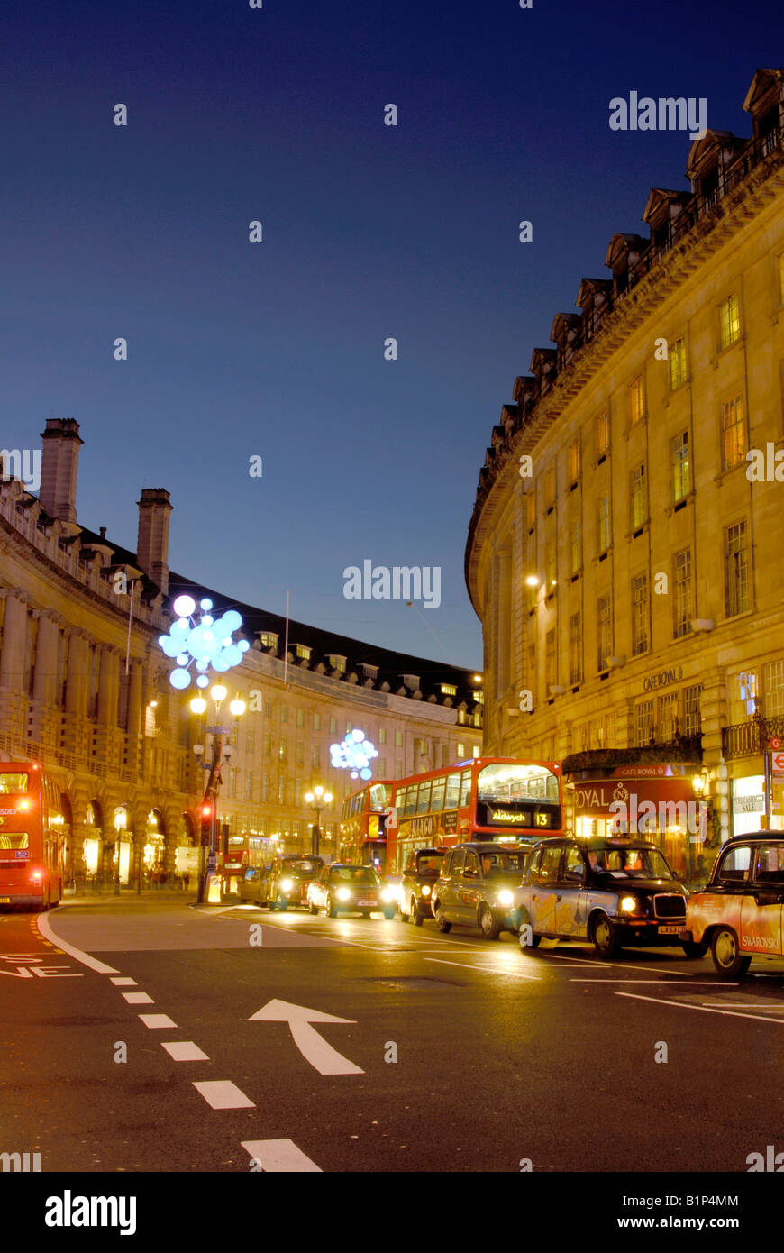 Regent Street London at night Stock Photo - Alamy