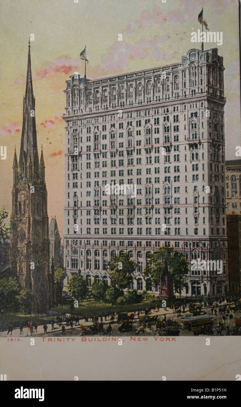 Vintage Trinity building New York Stock Photo - Alamy