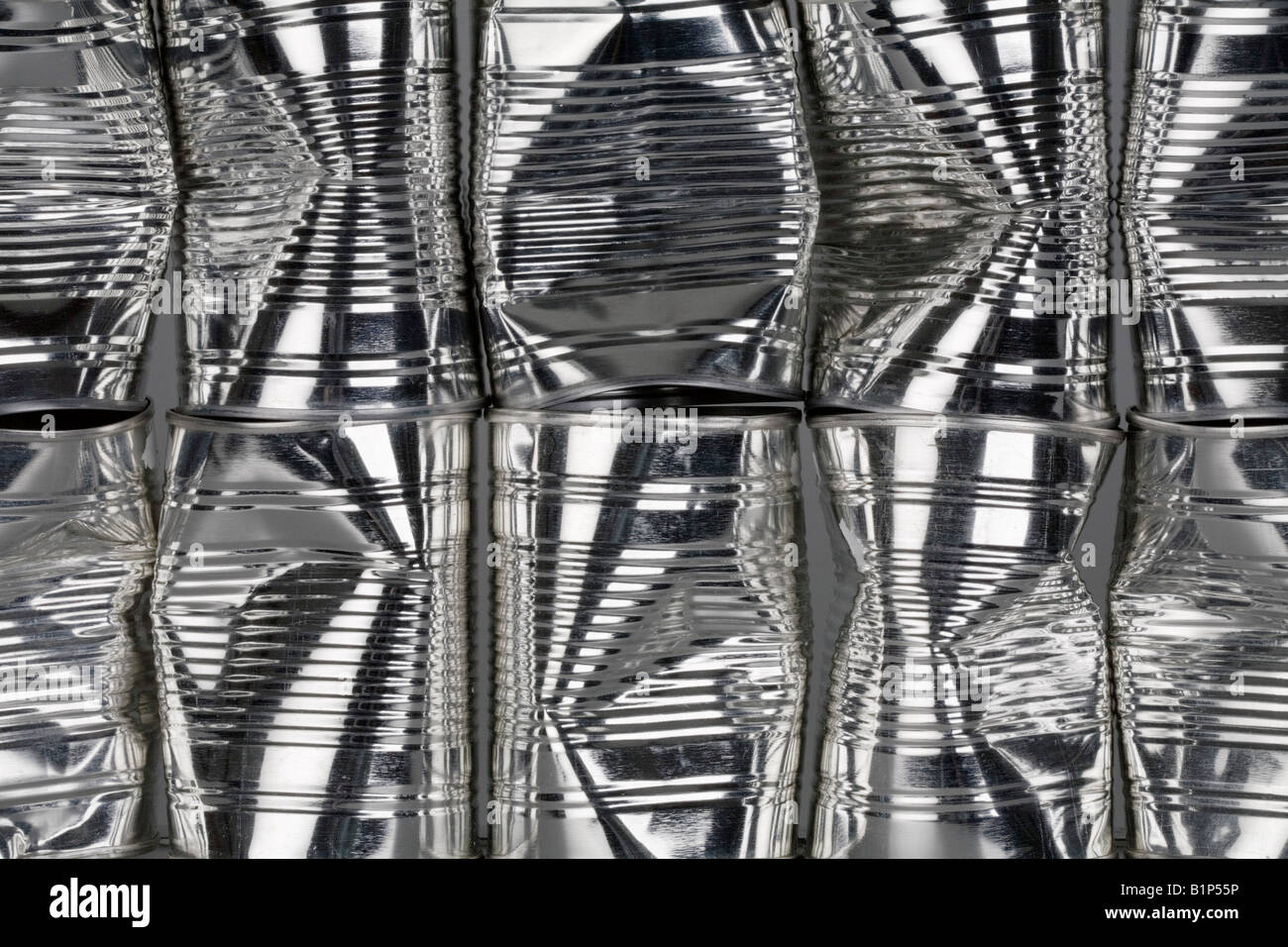 Crushed Tin Cans Stock Photo - Alamy