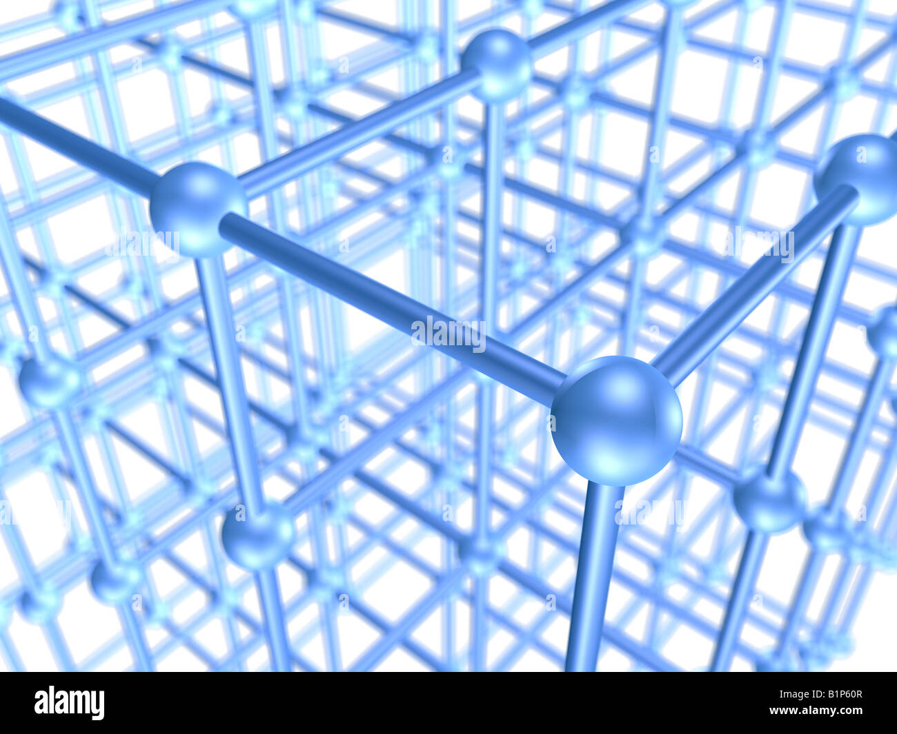 Blue three-dimensional network structure Stock Photo - Alamy