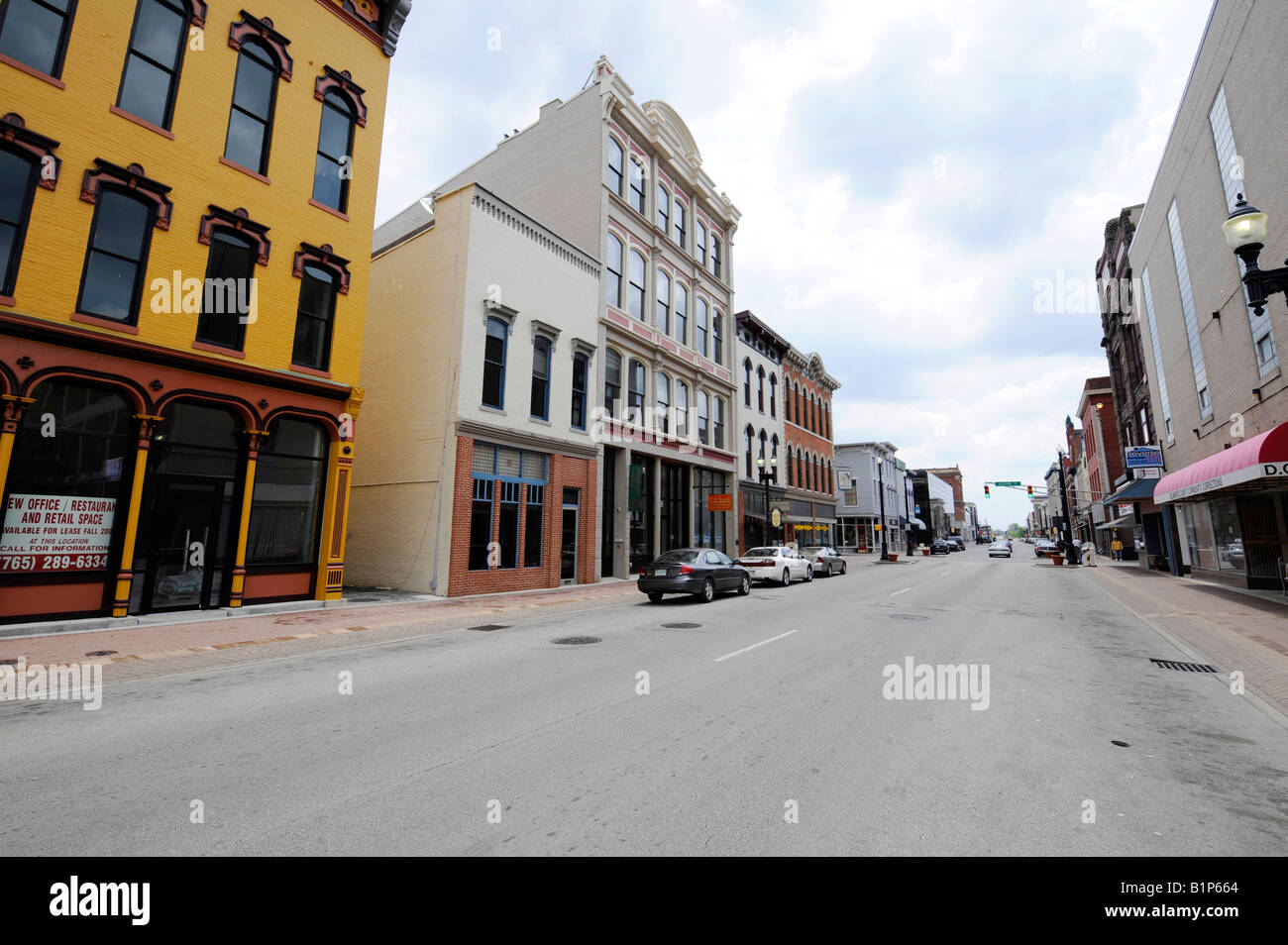 Main street in the City of Muncie Indiana IN Stock Photo - Alamy