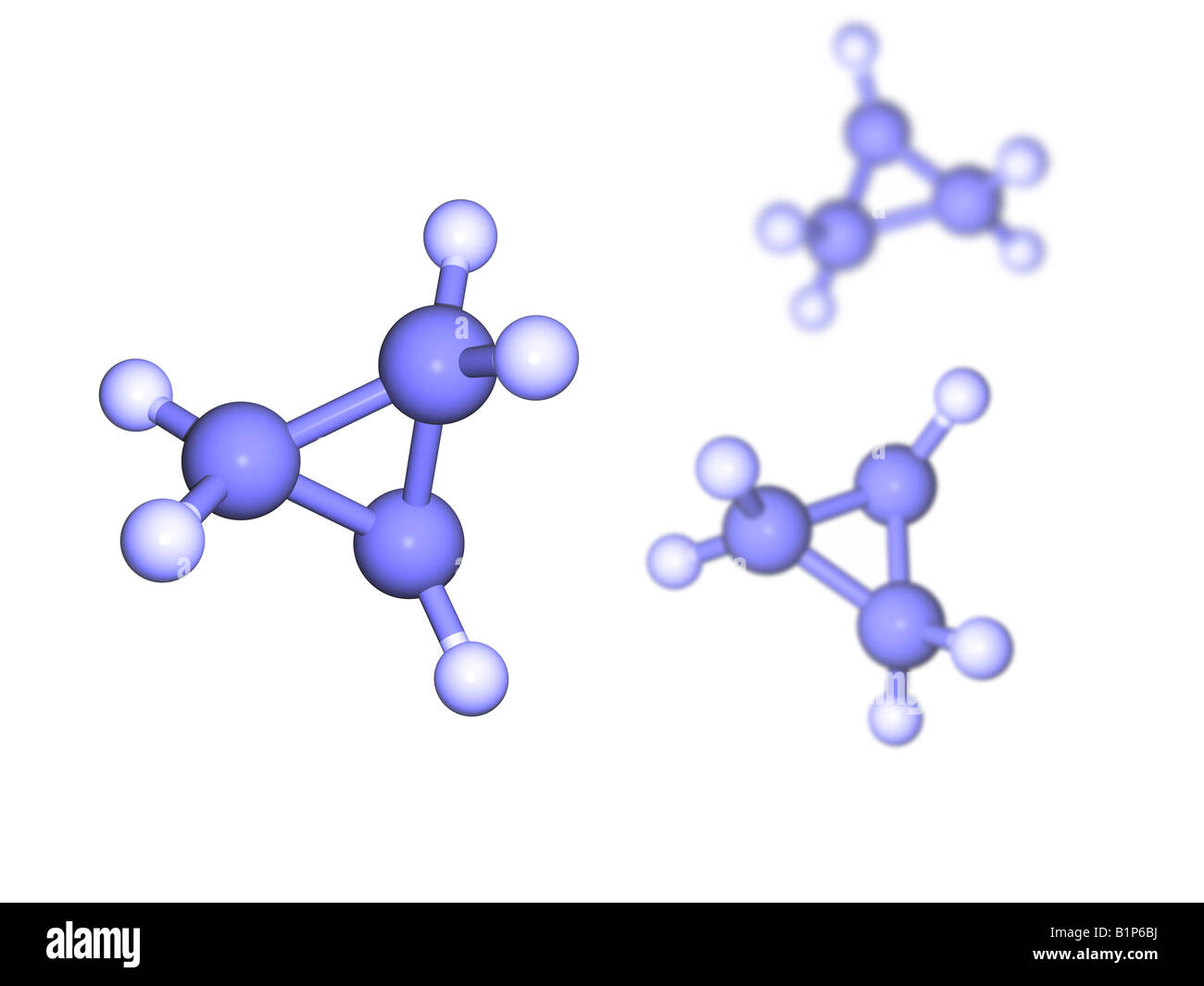 Computer generated models of cyclopropane molecules Stock Photo - Alamy