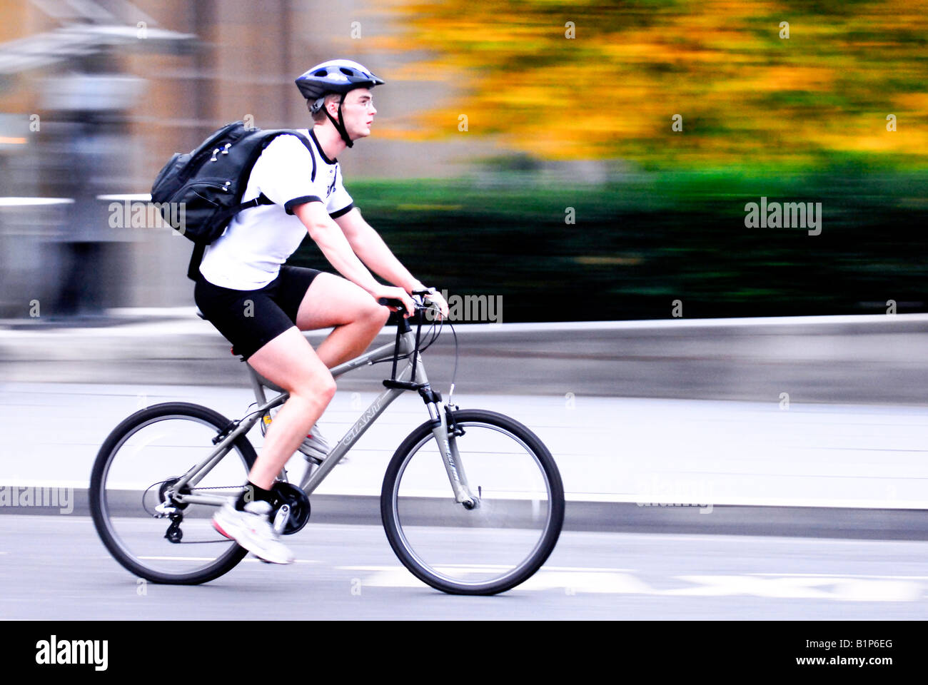 bike moving on street, healthy lifestyle Stock Photo - Alamy