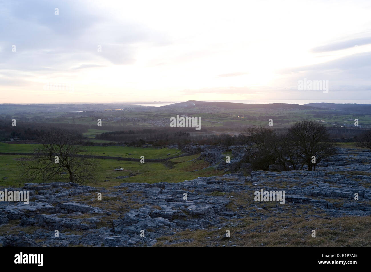 the view from Hutton Roof Crag over Morecambe Bay Stock Photo - Alamy