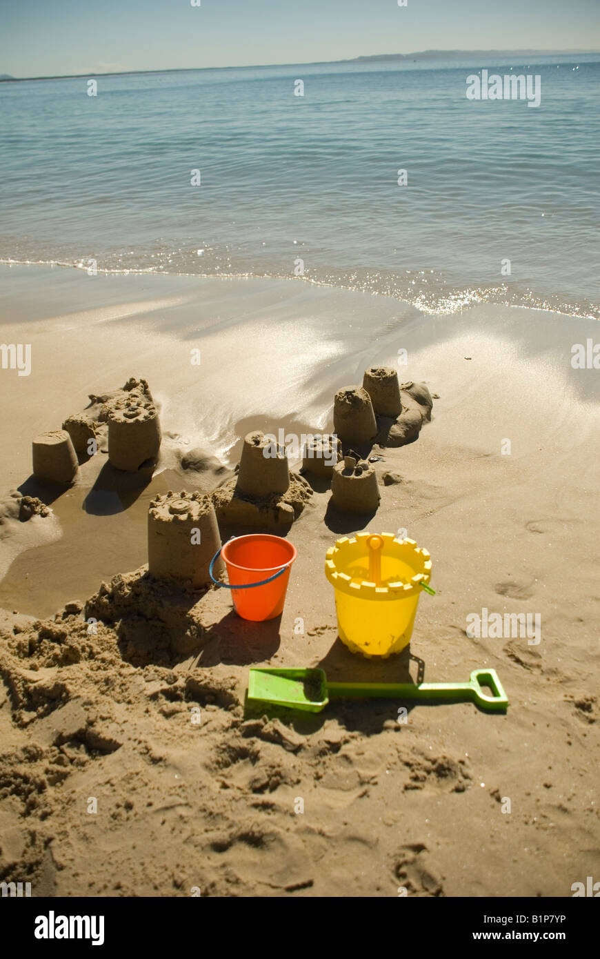 Bucket spade sand castles hi-res stock photography and images - Alamy