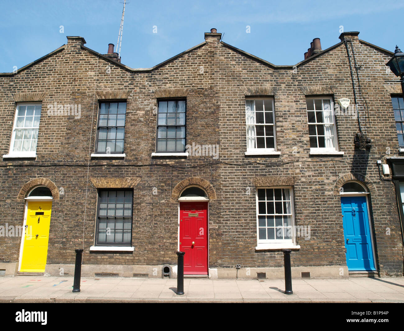 Row of Grade 2 listed terraced houses Roupell Street Waterloo Lambeth ...