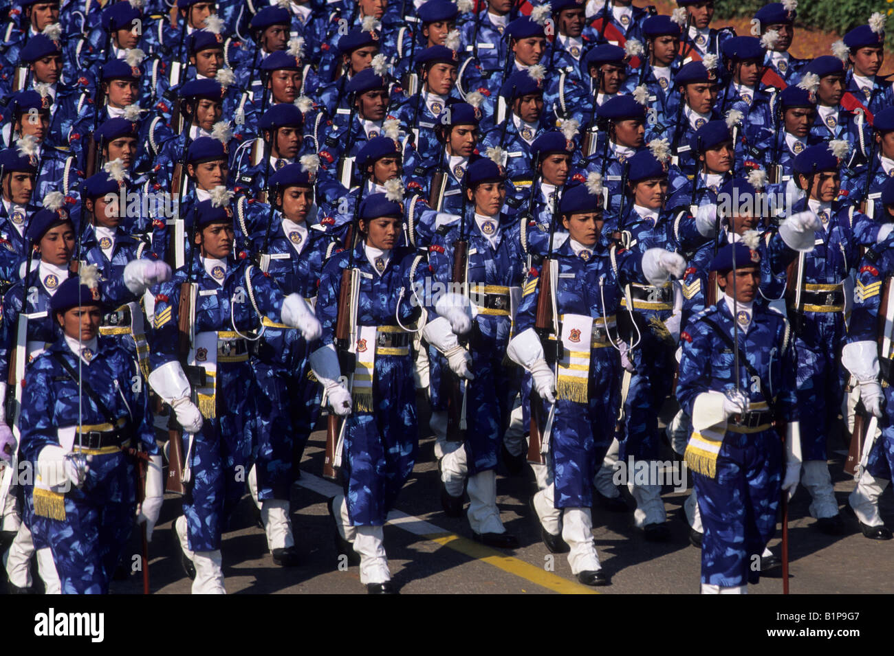 Indian female paramilitary troops march in India s Republic Day parade ...