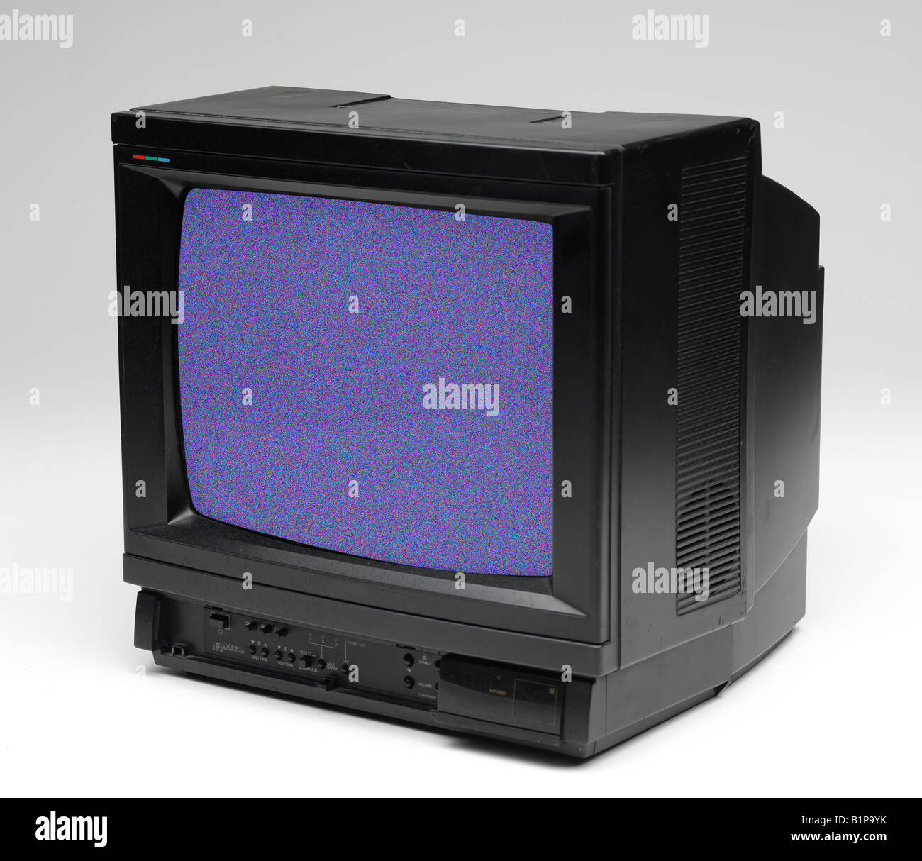 tv television black little old lateral side sreen Stock Photo - Alamy