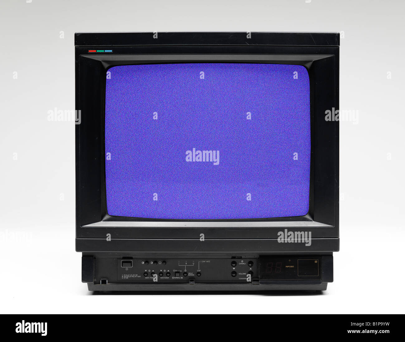 tv television black little old lateral side screen Stock Photo - Alamy