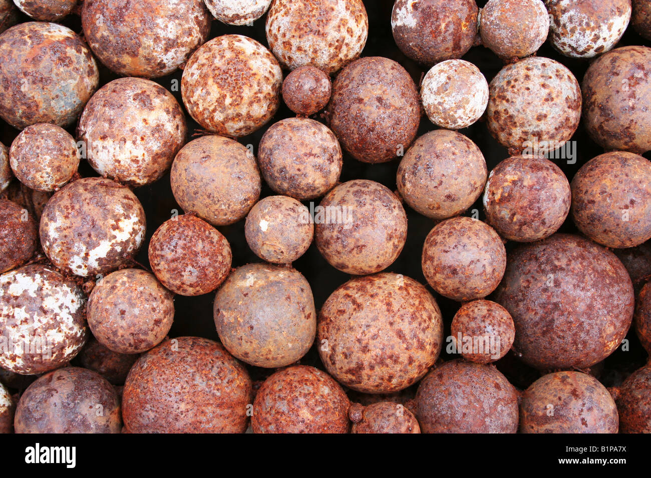 Rusty steel balls Stock Photo - Alamy