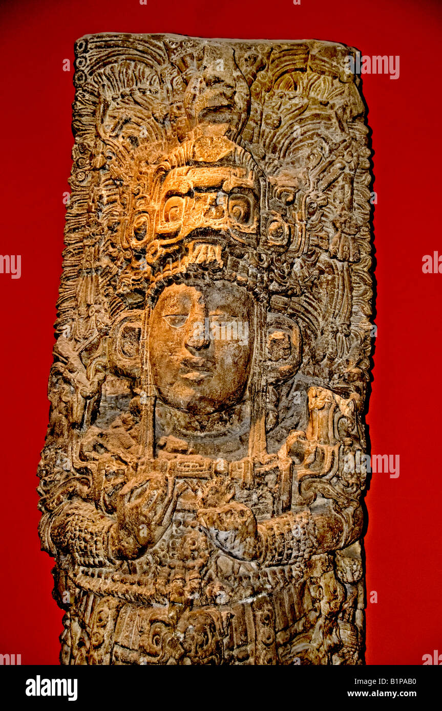 Cast of stela copan honduras 1881 1894 indian maya america hi-res stock ...