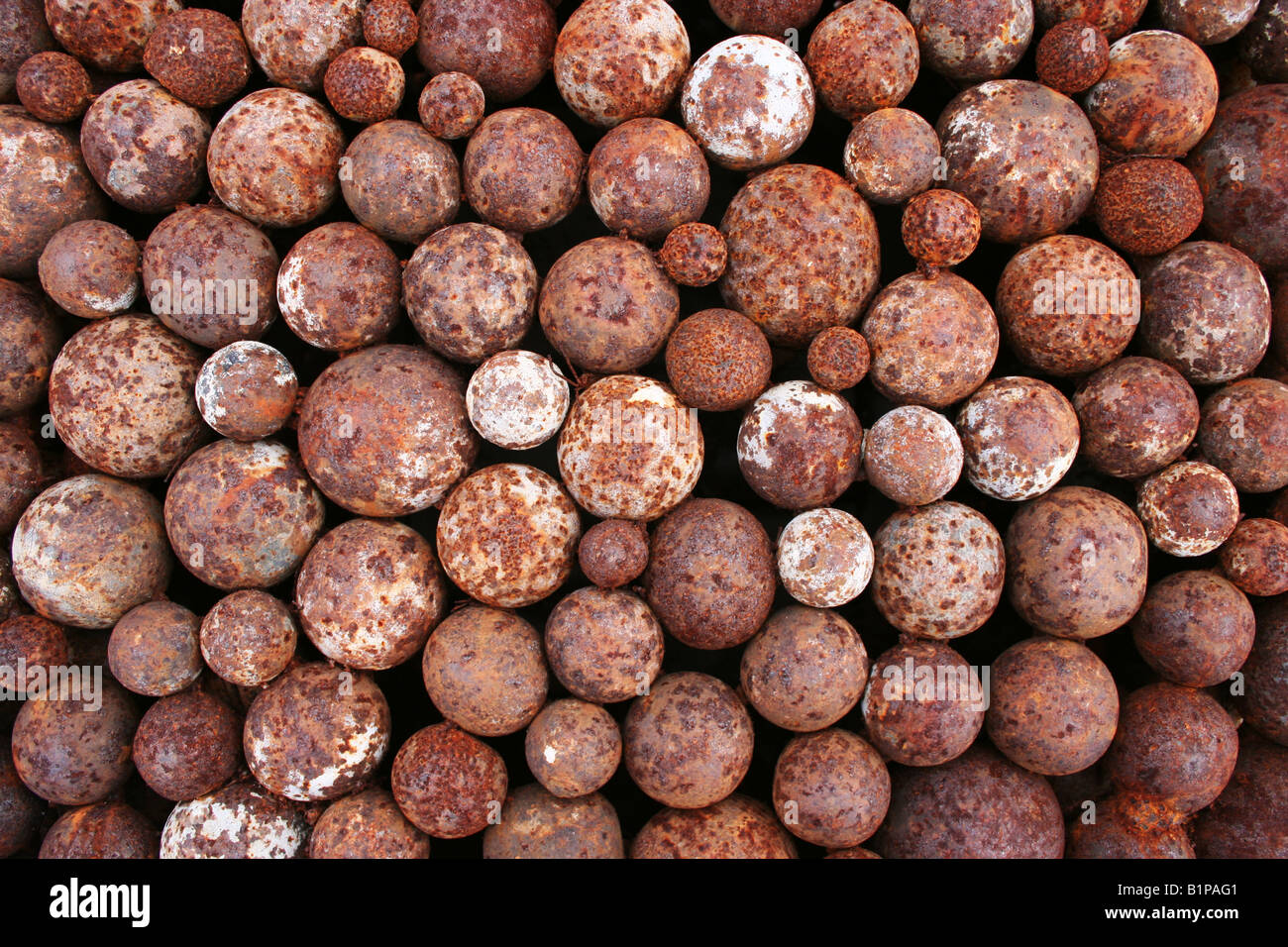 Rusty steel balls Stock Photo - Alamy