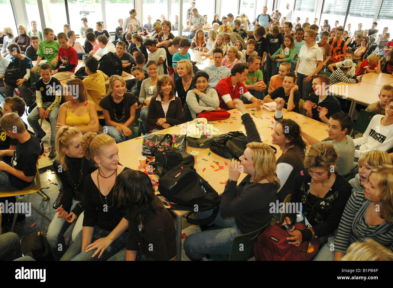 Crowded School Cafeteria
