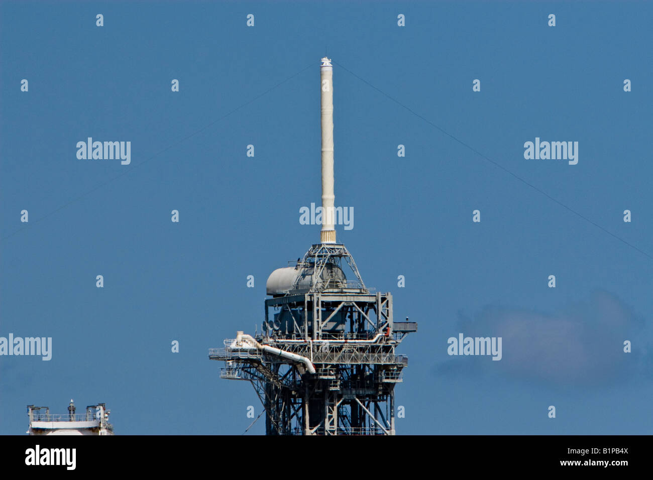 Close Up of the Space Shuttle Launch Pad and the Large Lightning Rod at ...