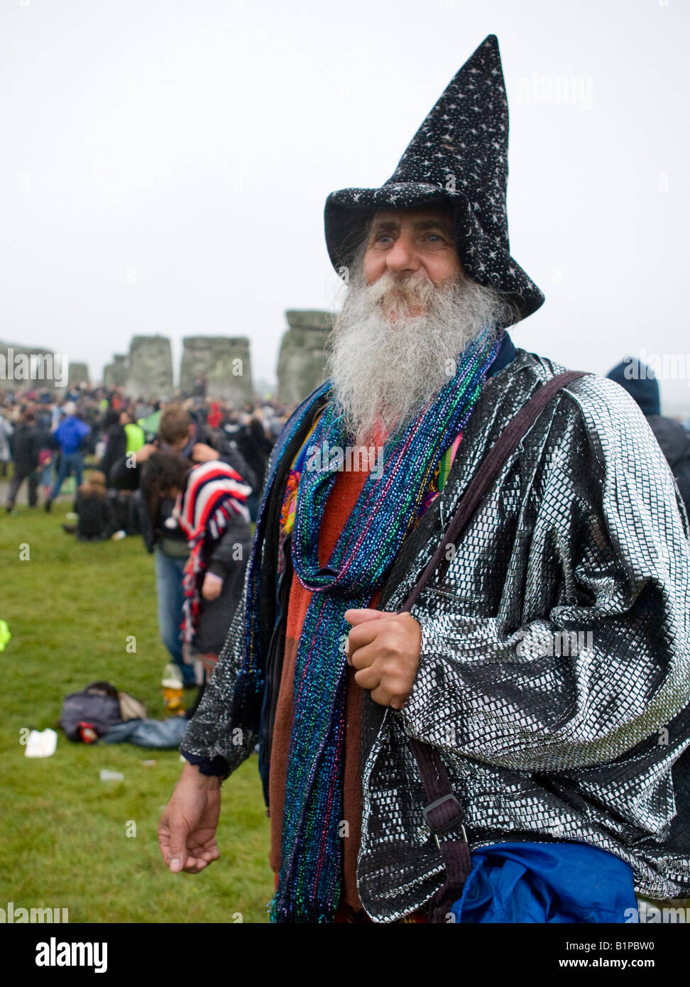 Colourful Druids At The Summer Solstice Stonehenge Wiltshire UK Europe ...